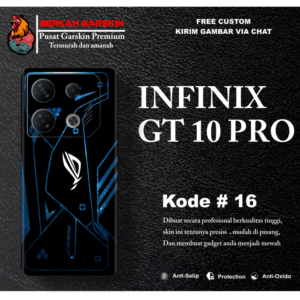 (Isi 2pcs) Garskin Sticker Protector Infinix GT 10 PRO Code 16-20 (Can ...