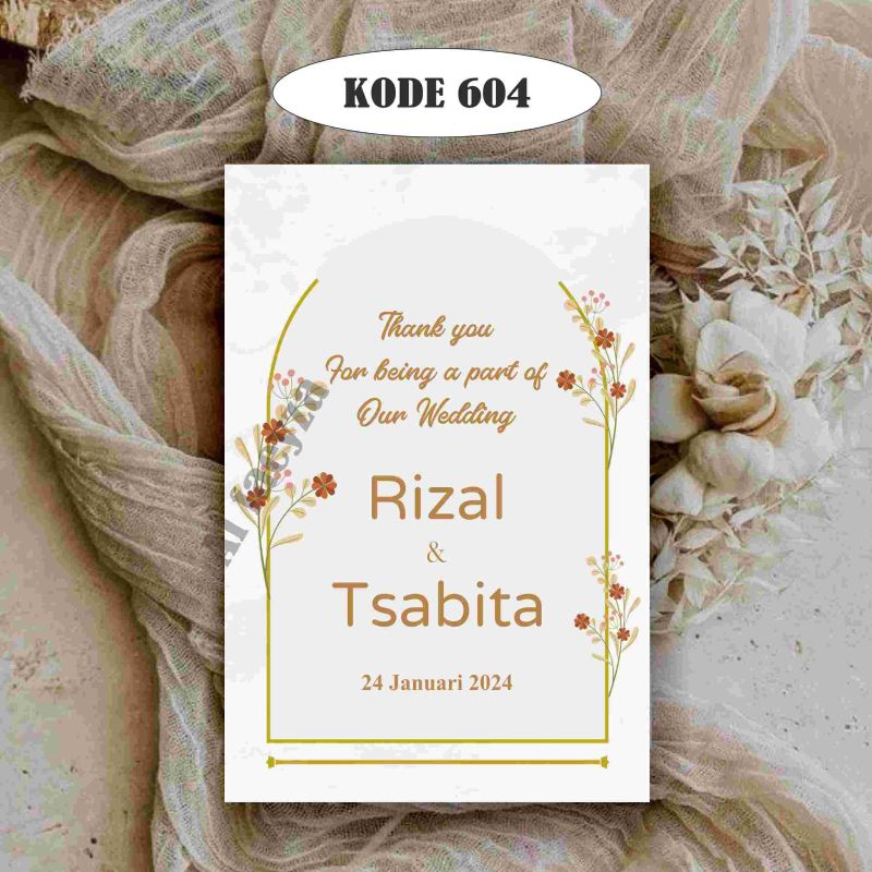 Thank you card souvenir Thank you card Thank you card Thank you card (Code 604) | Shopee Malaysia