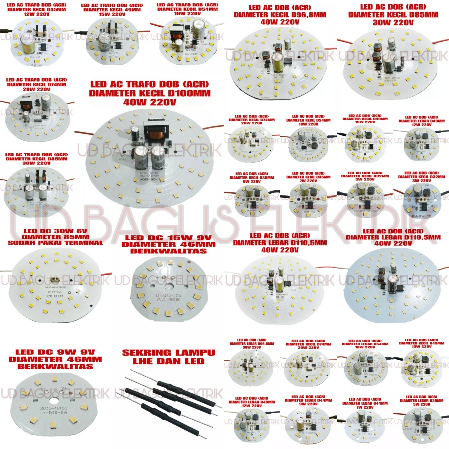 Ac ACR AND PREMIUM 3W SD 60W LED PCB COMPLETE - DC LED PCB ...