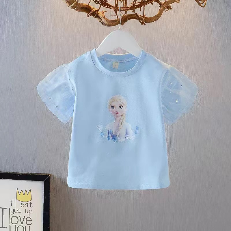 KATUN [PRINCESS Kesli] 1-9 Years Frozen Longshort T-shirt Dress Tassel ...