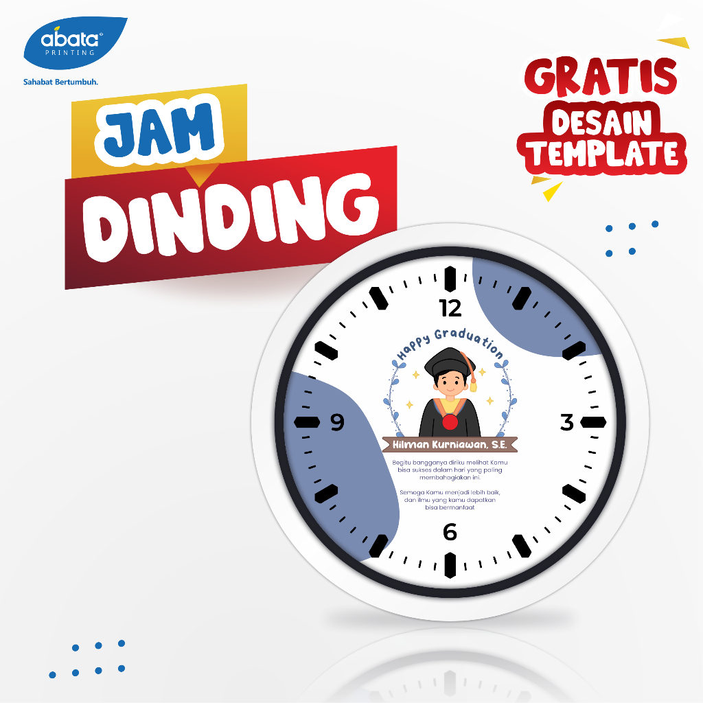Custom Graduation Wall Clock MANY FREE TEMPLATES | Shopee Malaysia