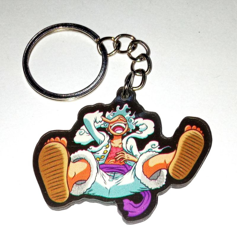 GANTUNGAN Acrylic Keychain Luffy GEAR 5 One Piece Keychain | Shopee ...