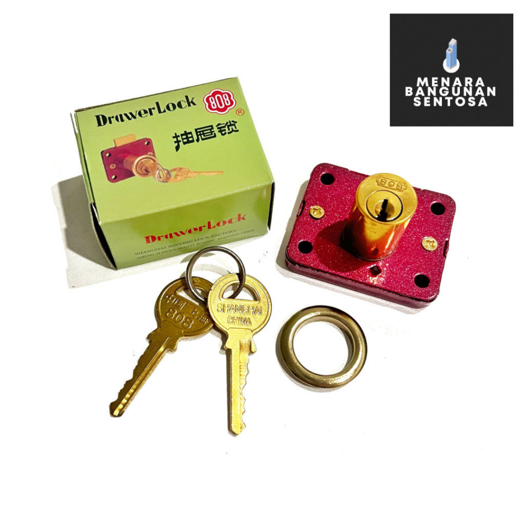 Original Small 808 Drawer Lock - Brass Cupboard Cam Lock | Shopee Malaysia