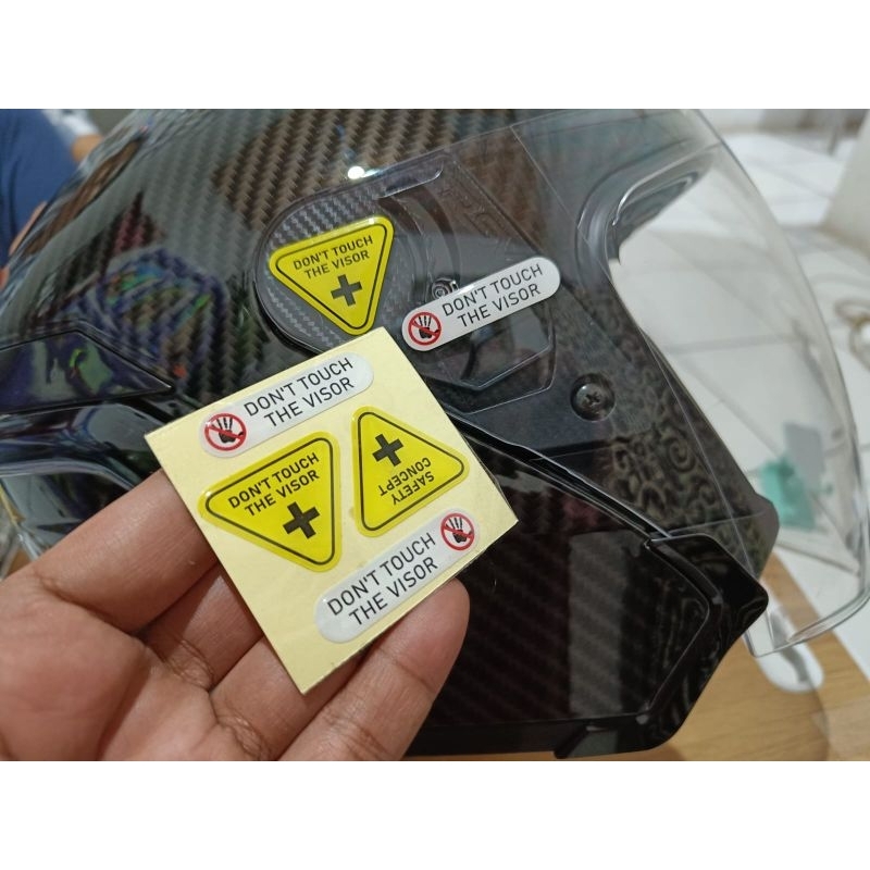Helmet visor emblem sticker, safety concept, flexible embossed, dont ...