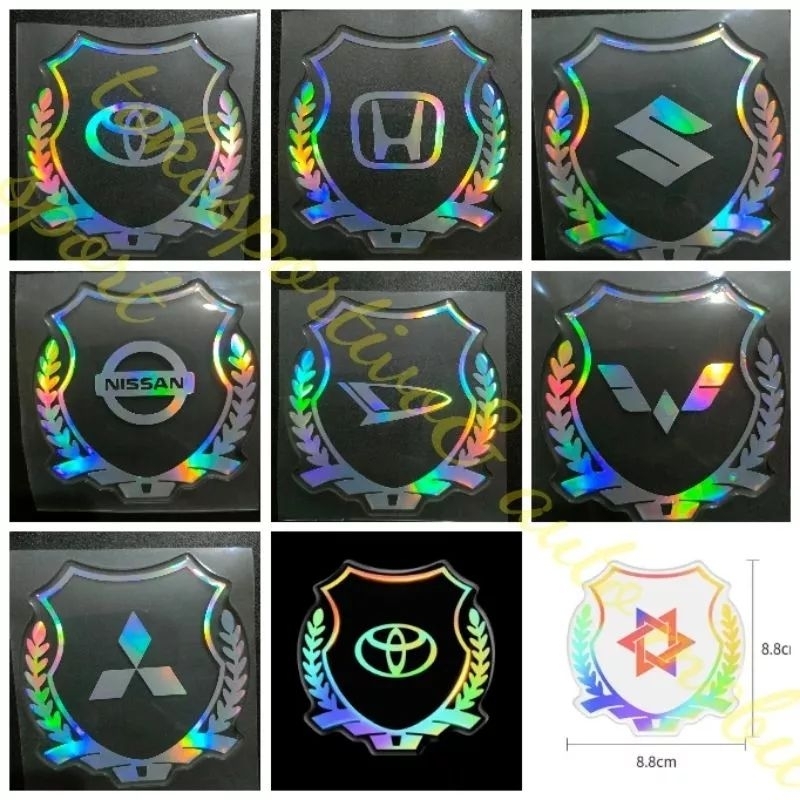 New 3D HOLOGRAM LOGO STICKER UNIVERSAL CAR EPOXY MATERIAL | Shopee Malaysia