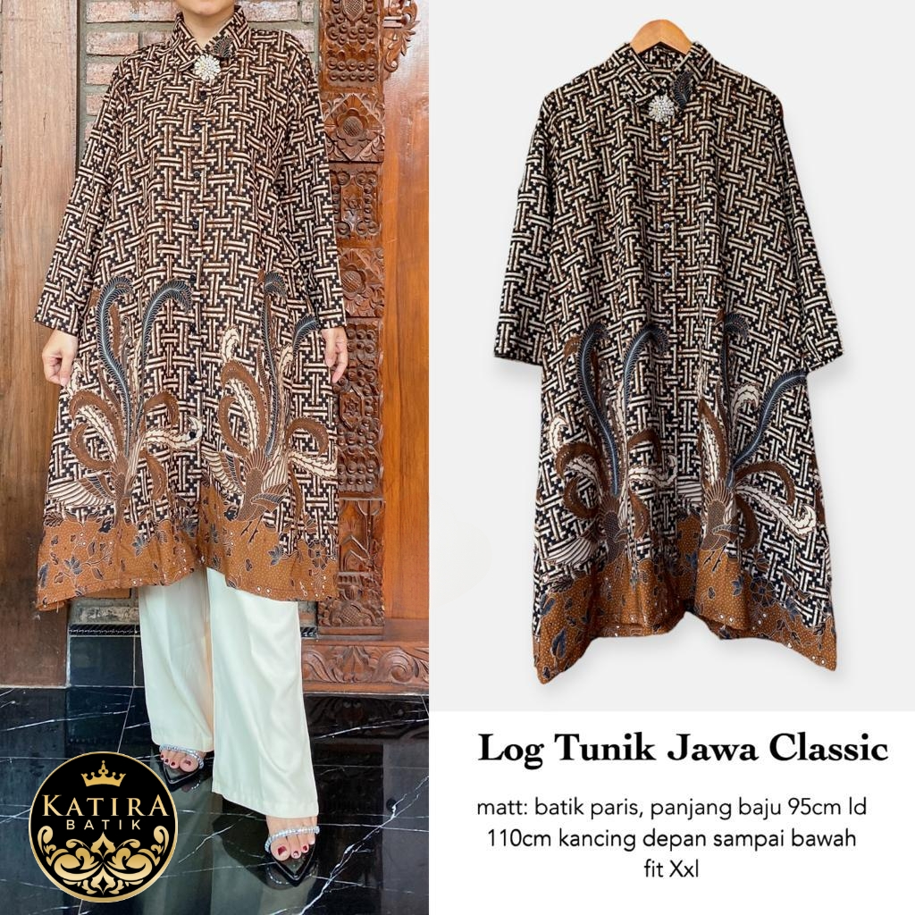 KATUN Log TUNIC JAWA CLASSIC TUNIC BATIK Beautiful Original SOLO Office ...