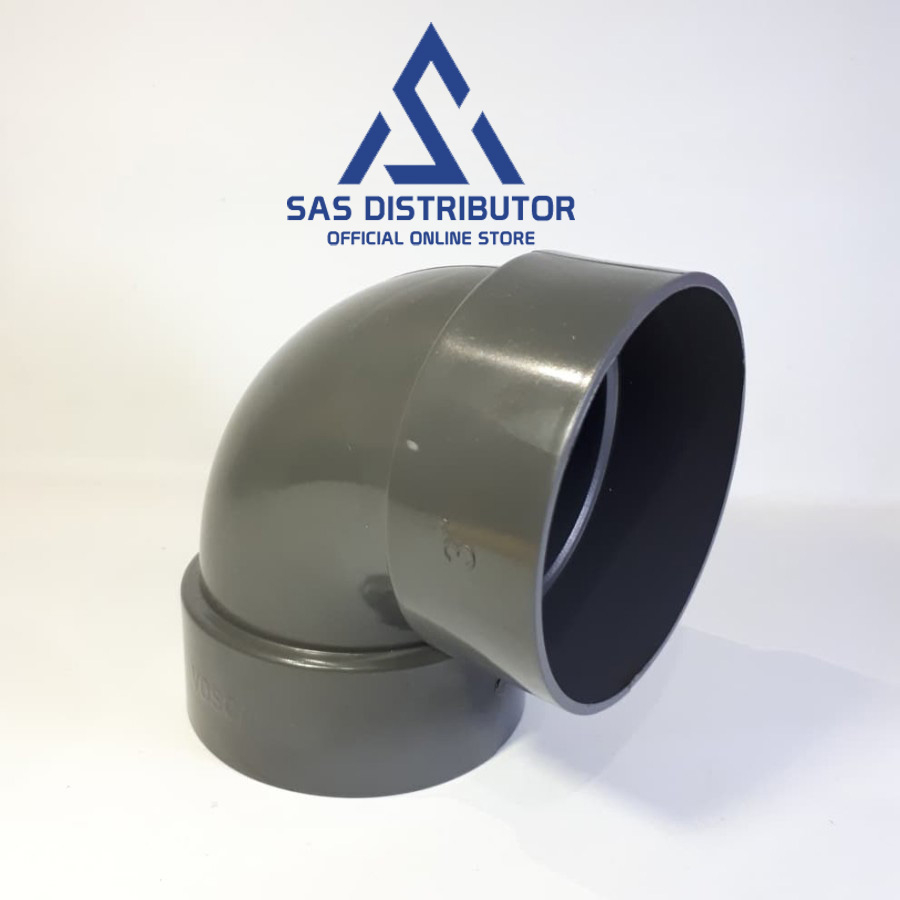Knie 3" inch D Voscar / Knee 3" in PVC / Elbow 3 inch / Letter L / Keni ...