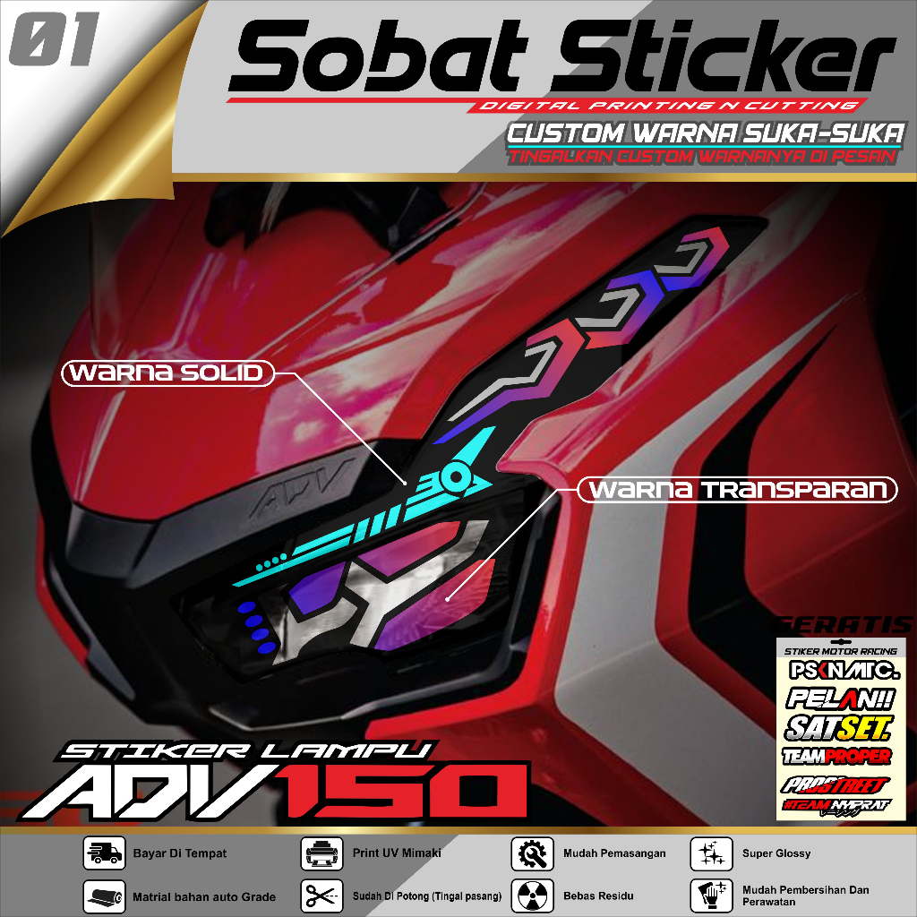 Sb Sticker Variations Of Motorcycle Eyebrow Lights ADV 150 01 | Shopee ...