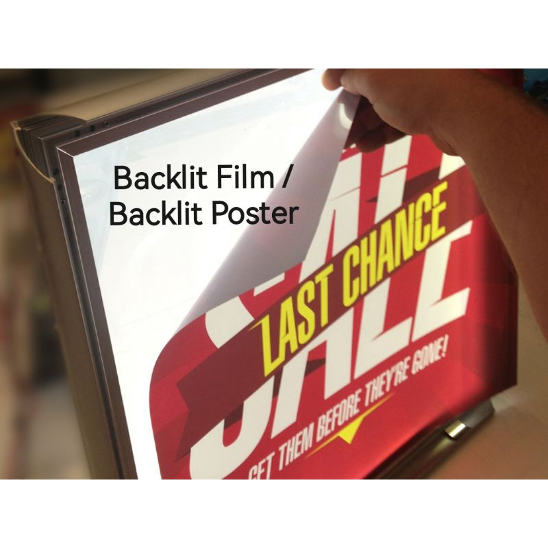 Poster ONLY Backlit Film Printing/Frontlit/Backlit Poster Frame ...