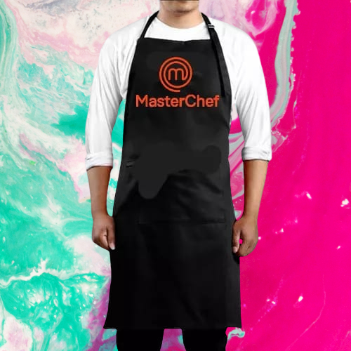 Master CHEF APRON, COLORFUL EMBROIDERED LOGO MASTERCHEF APRON, NOT ...