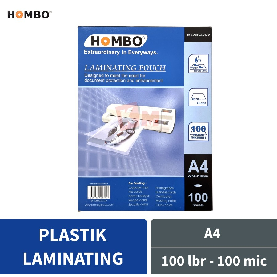 Hombo A4 Film Laminating Plastic A4 Size 100 Micron | Shopee Malaysia