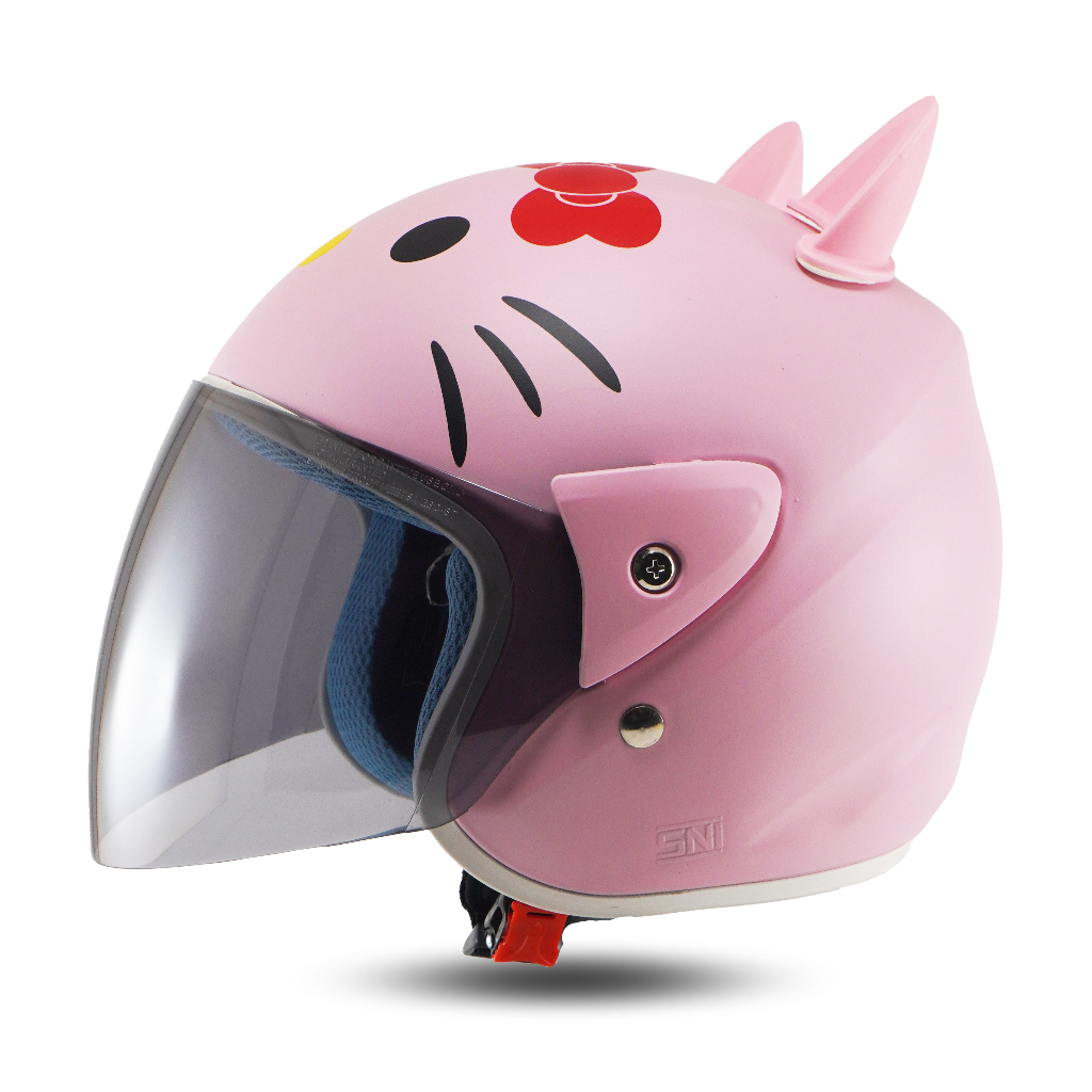 Children's Helmet with Cartoon Characters with Cute Kitty SNI Motif ...