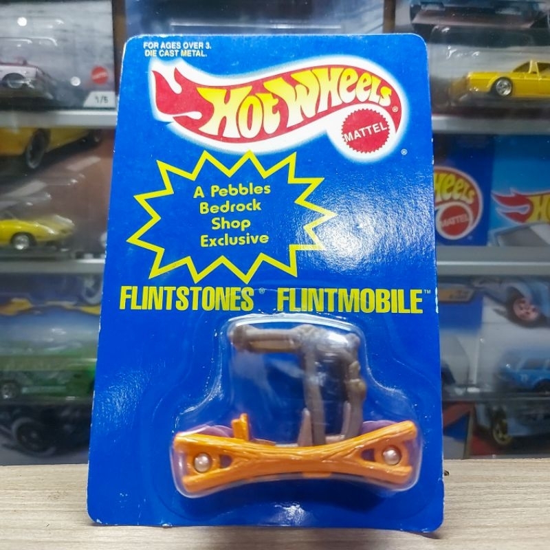 Hot Wheels Flintstone - Flintmobile - Blue Card | Shopee Malaysia