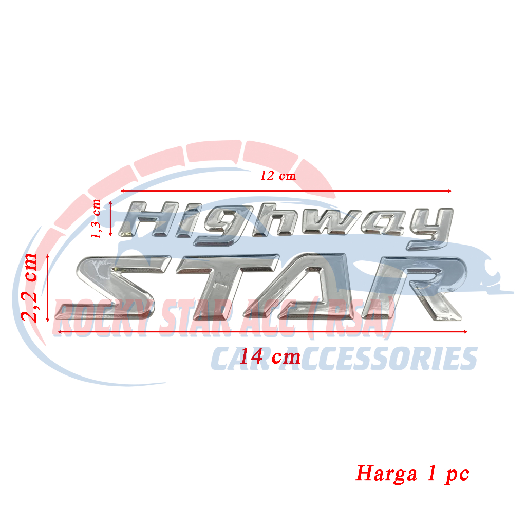 Nissan trunk car Emblem that says HIGHWAY STAR HWS Livina HWS Serena ...