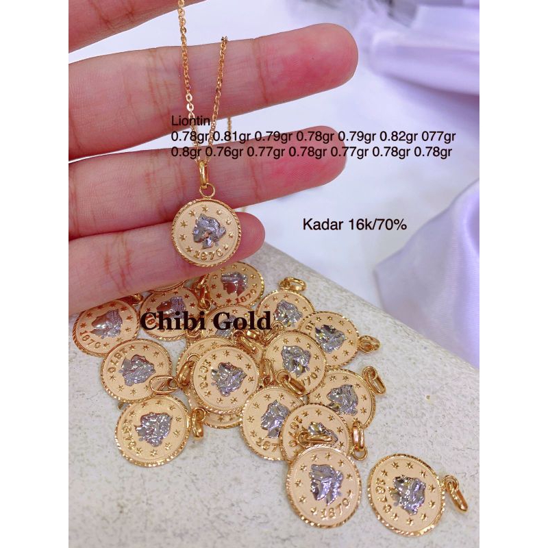 Chibigold - 700 gold COIN pendant 16k content - chibi gold | Shopee ...