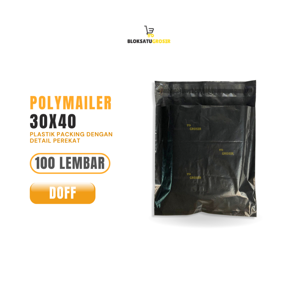 HITAM Plastic Packing Black Import 30x40 cm Contents 100 Sheets Semi ...
