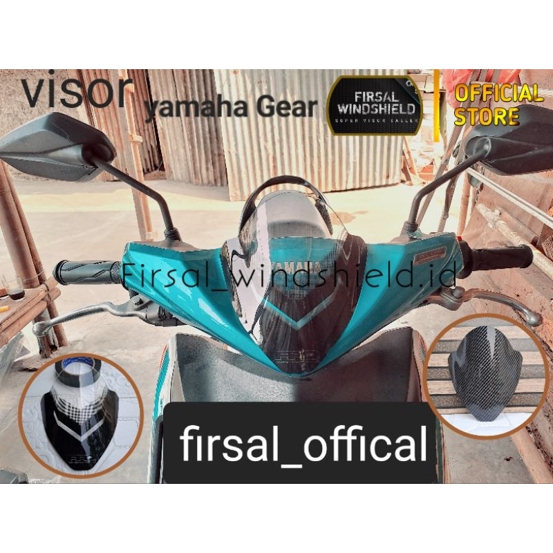 VISOR/WINDSHIELD YAMAHA GEAR 125 BLACK SERIES & FULL CARBON 2MM ...