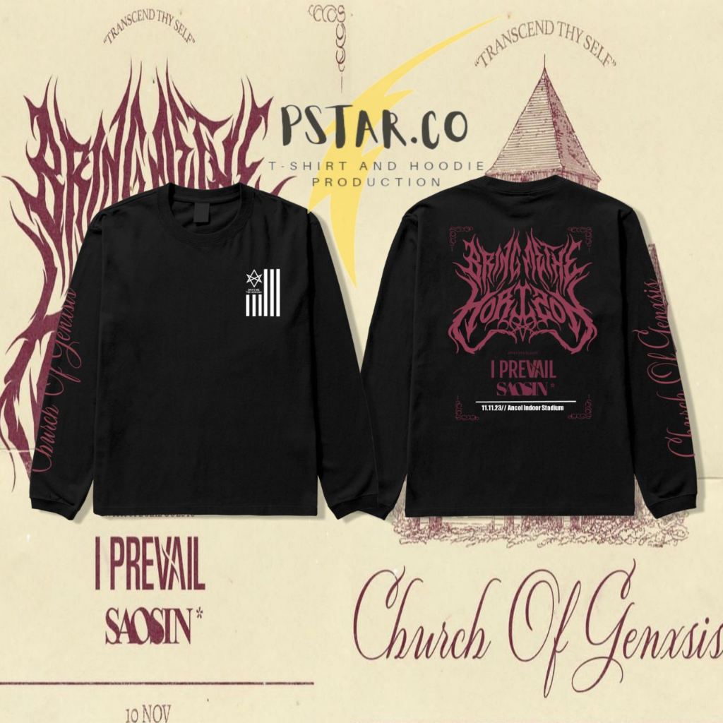 Bmth T-Shirt | Long Sleeve Bring Me The Horizon tour Indonesia T-Shirt ...