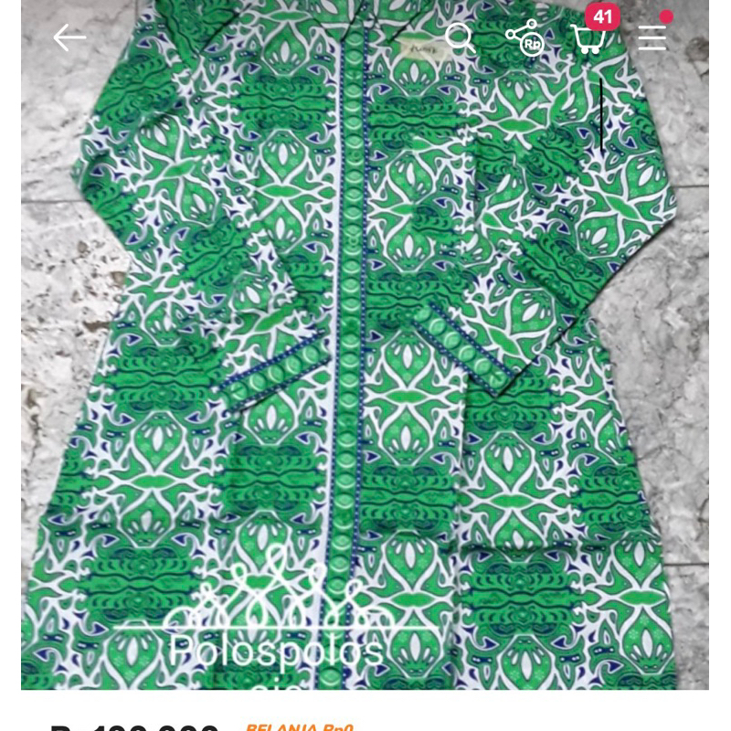 Al Azhar Batik School Uniform, Tunic model with front buttons | Shopee ...