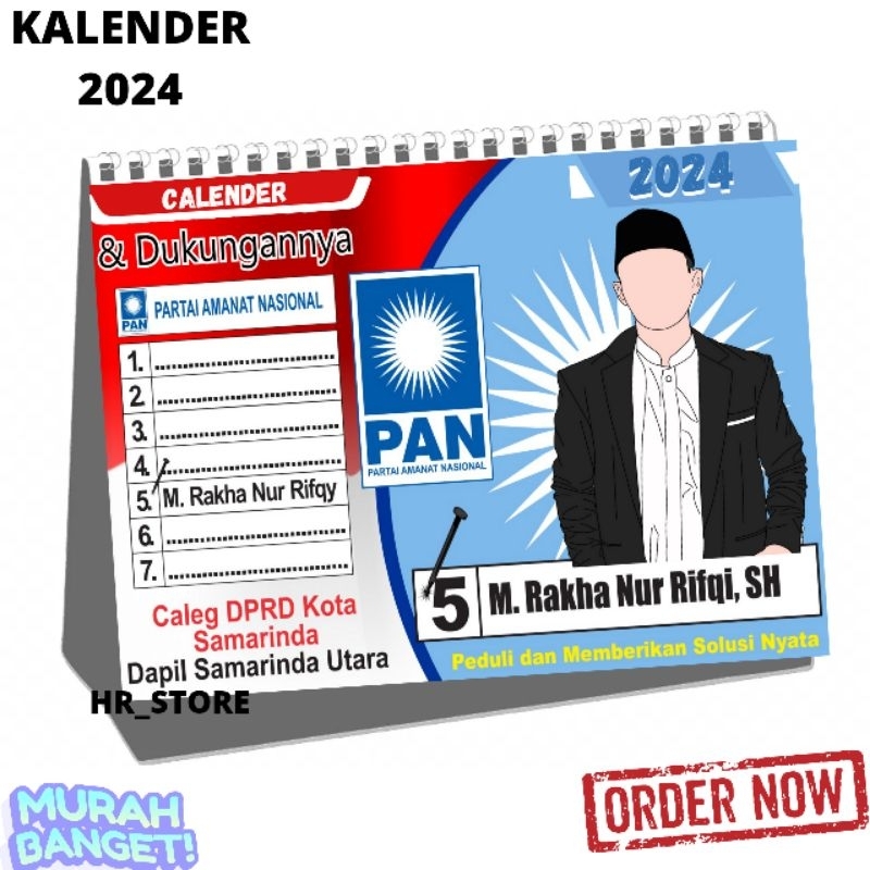 Desk Calendar 2024 Election caleg | Shopee Malaysia