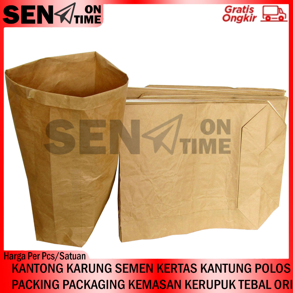 Paper Sack Cement Bags Packaging Packing Packaging Plain Kemplang ...