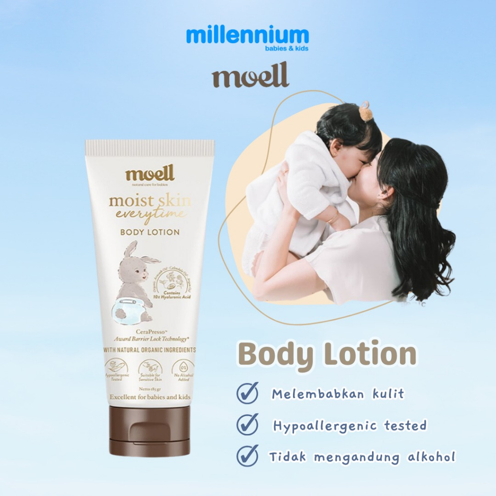 Moell Moist Skin Everytime 185gr/baby body lotion/baby Skin moisturizer ...