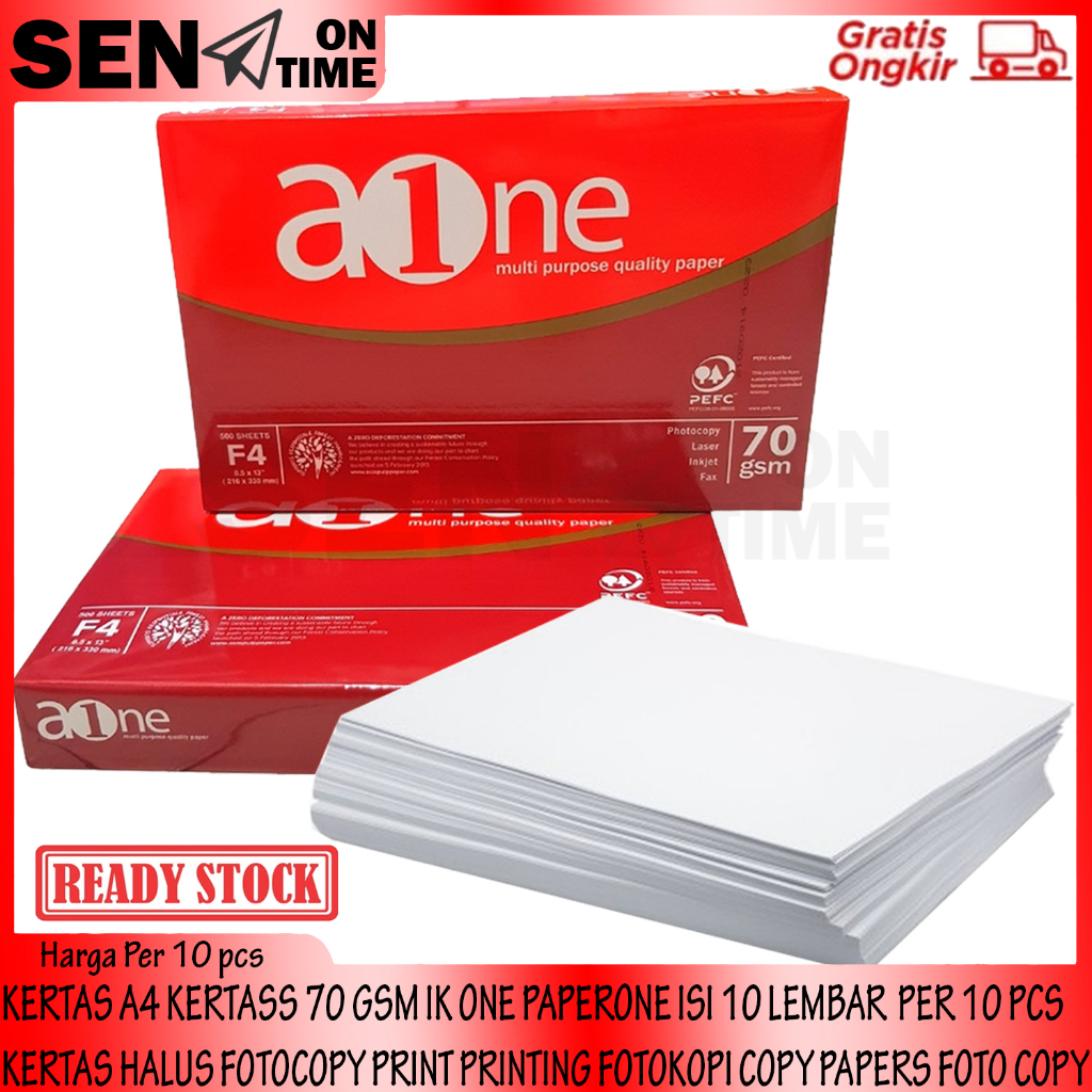 Paper A4 70 GSM IK ONE PAPERONE RETAIL CONTAINS 10 SHEETS PER 10 PCS ...
