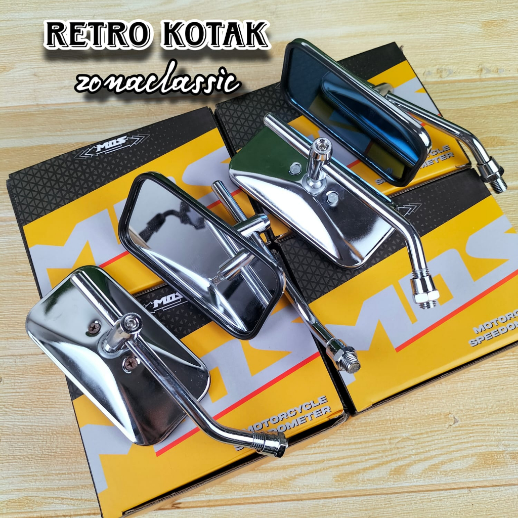 Rearview Mirror CB 100 125 Retro KOTAK Classic Honda Classic Rearview ...