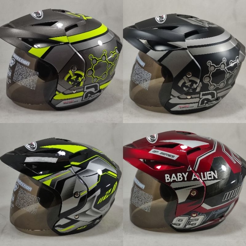 Takira MOTIF HALF FACE HELMET | Shopee Malaysia