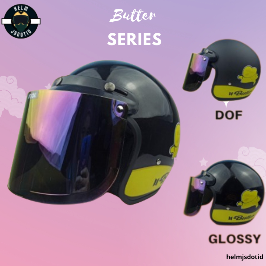 Bogo Helmet BTS Butter Motif Bogo Helmet Retro Adult Women SNI | Shopee ...