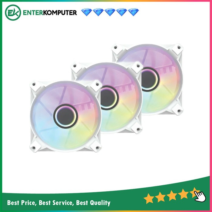 Aigo DarkFlash Infinity 8 White (3 x 12CM Fan ARGB) / Fan Casing 12CM ...