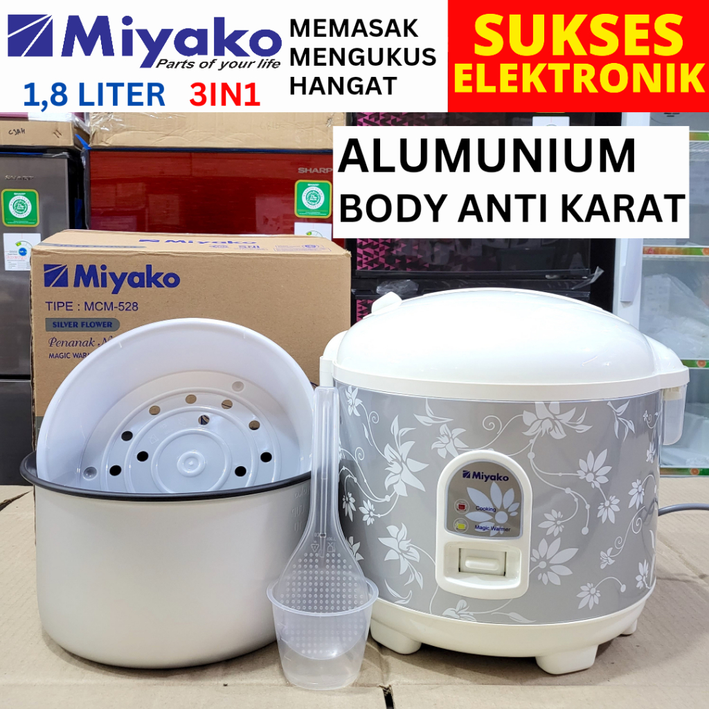 RICE COOKER MIYAKO 1.8 LITER / MAGICOM MEJIKOM MIYAKO MCM-528 2 L ...