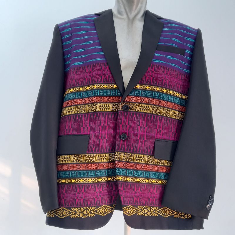 HITAM Ulos Tumtuman Toba Woven Batik Jacket / Sumatran Batik Jacket ...