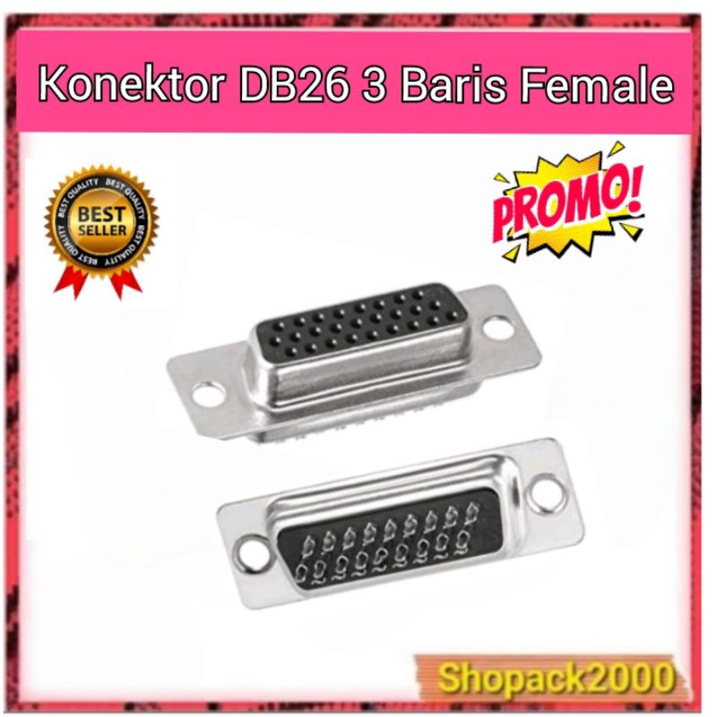 Db26 Female Connector Adapter 3 Layer Dsub Soldering Connector | Shopee ...