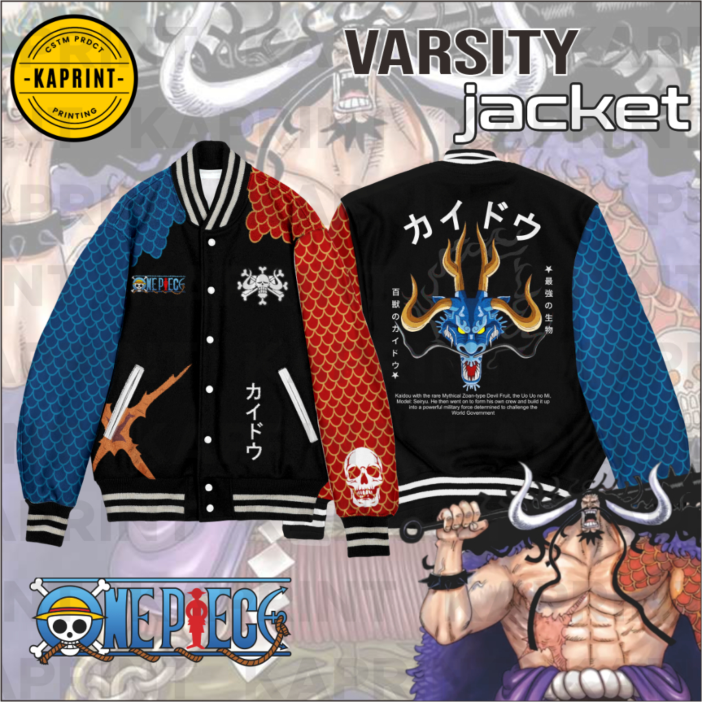 Anime ONE PIECE KAIDO SERRIES BASEBALL VARSITY JACKET | Shopee Malaysia
