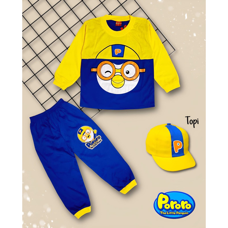 Children's PORORO CLOTHING SET LONG SLEEVES AGE 1-10 YEARS CAN WEAR ...