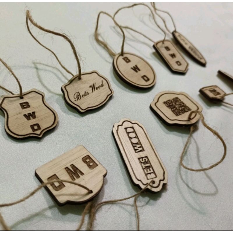 KAYU Custom Wooden Hang tag | Carve Labels | Gravir custom Wood Label ...
