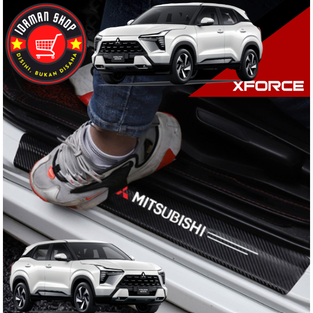 MITSUBISHI Sticker Door Sill Plate -Mitsu XFORCE 2023 Car Door Step ...