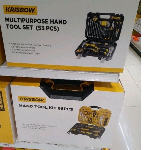 KRISBOW TOOL KIT SET MECHANICAL TOOLS CONTENTS 66 PCS | Shopee Malaysia