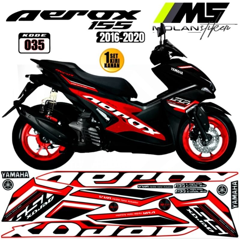 MERAH Decal Sticker Striping Variations Aerox Old Aerox 155 Old 2016 ...