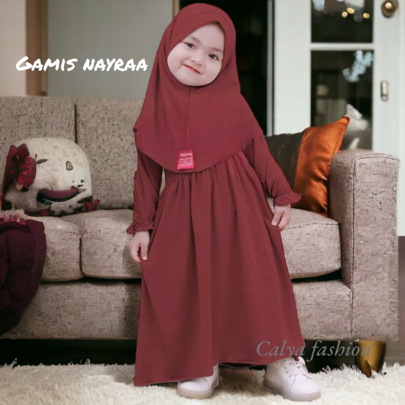 Nayraa Children's Gamis for ages 1-8 Years Sharia Girls' Gamis | Shopee ...