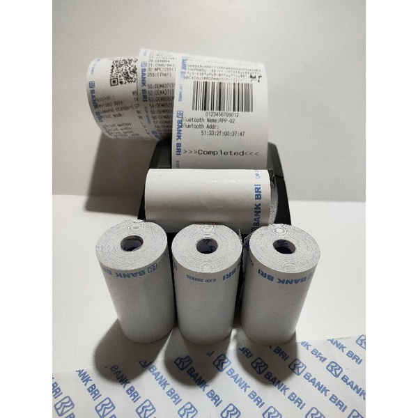 Thermal Cashier's Receipt Paper 58X30 57X30 BRI BANK LOGO TOP BOTTOM ...