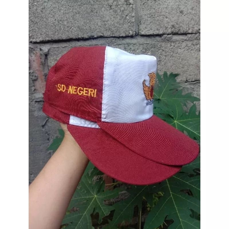 MERAH PUTIH Full Embroidered Red And White SD Hat | Shopee Malaysia