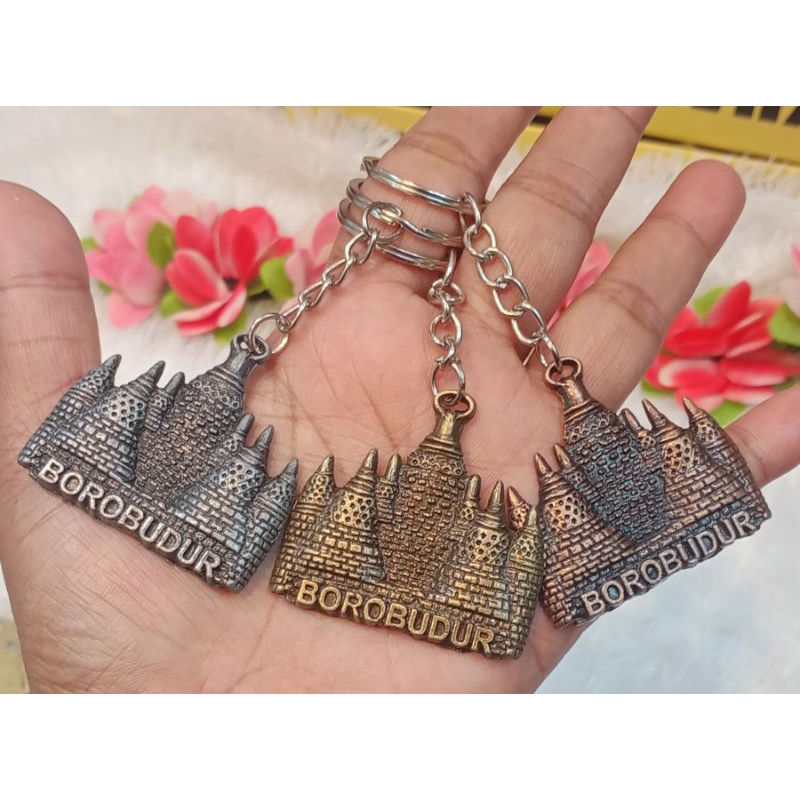 GANTUNGAN 12pcs key chains typical of candi borobudur, typical jogja ...