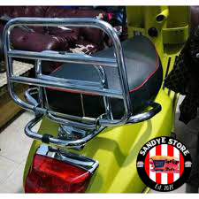 Back Rack/Backrest for Vespa Automatic Motorbikes and Vespa Electric ...