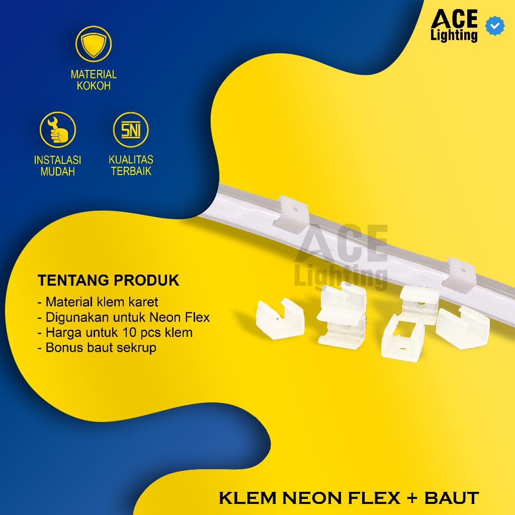 Neon flex clamp bracket neon flex lamp holder 220 V + bonus screws ...