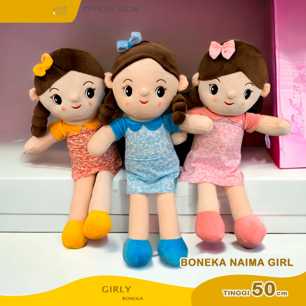 Naima DOLL CUTE GIRL DOLL IN DRESS 50cm | Shopee Malaysia