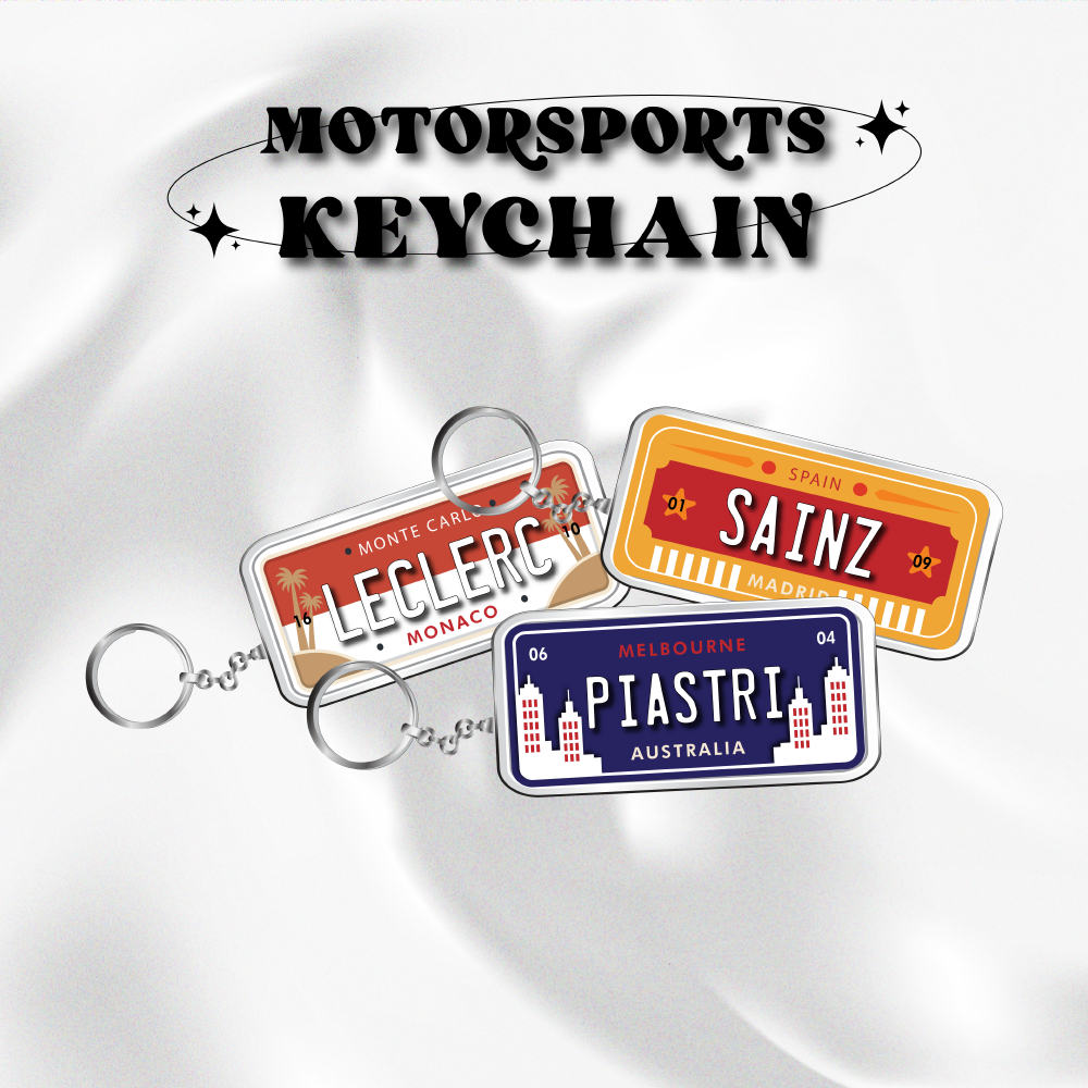 GANTUNGAN Keychain License Plate Motorsports Formula 1 Acrylic Keychain ...