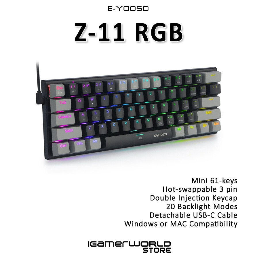 E-YOOSO Z-11 / Z11 RGB 60% Mechanical Gaming Keyboard | Shopee Malaysia