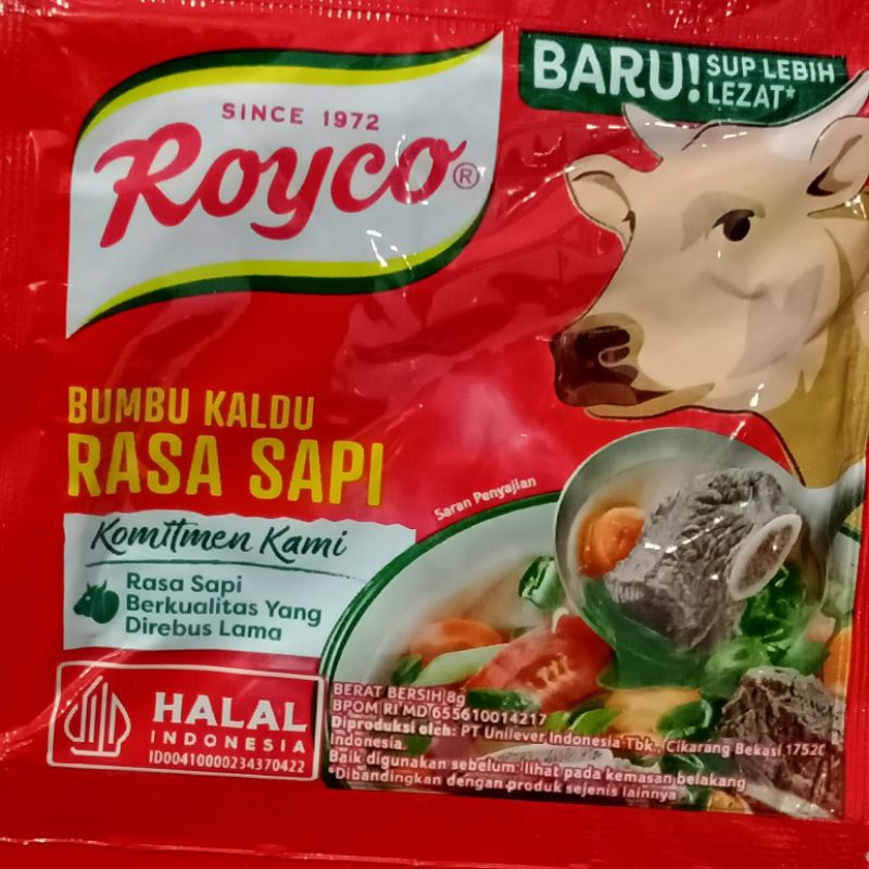 (PACKAGE Of 3 RTG) ROYCO Beef Flavored Broth Seasoning 12 sachets ROYKO ...